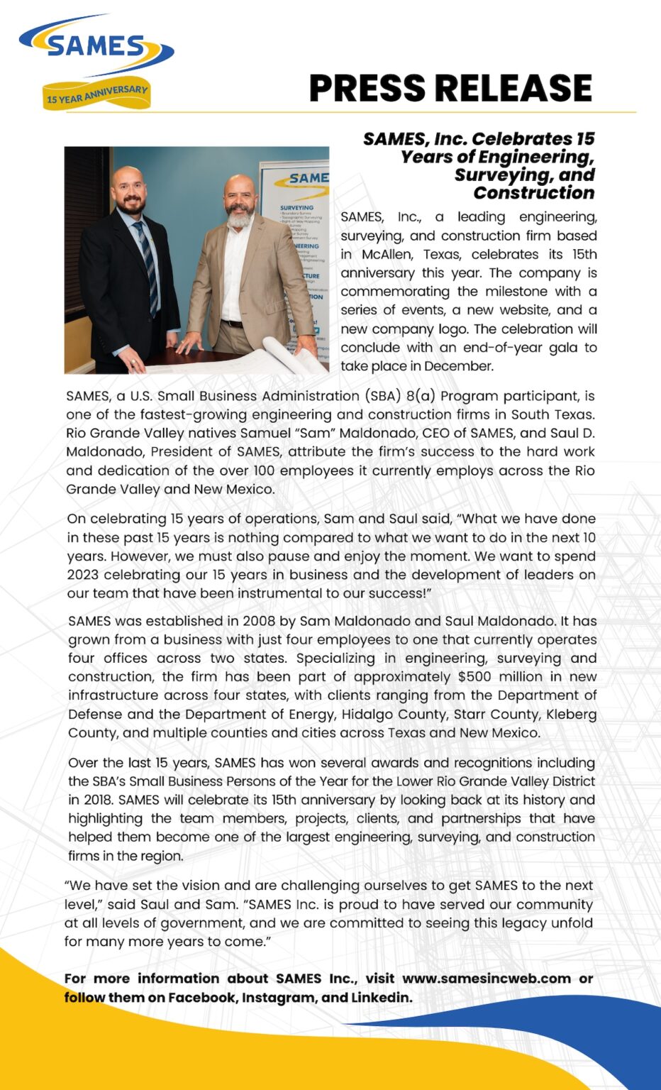 About SAMES Engineering & Surveying - SAMES